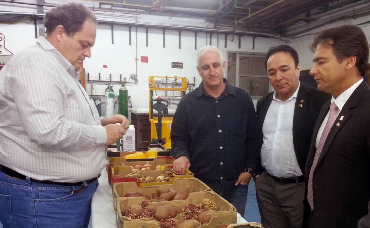 Comitiva conhece pesquisas em desenvolvimento agropecuário