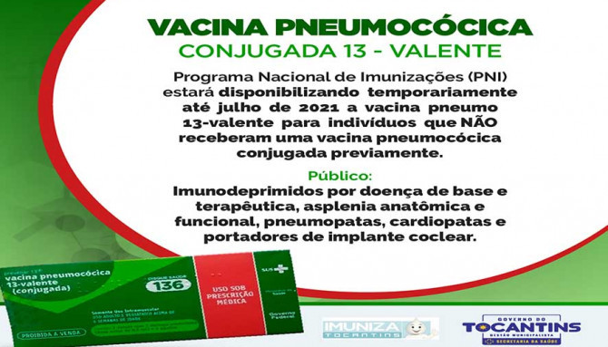 Vacina pneumocócica-13, para pacientes de alto risco, é disponibilizada ...